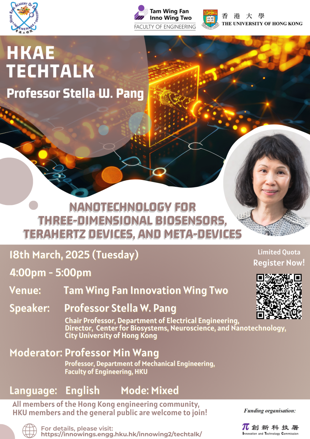 HKAE TechTalk – Nanotechnology for Three-Dimensional Biosensors, Terahertz Devices, and Meta ...